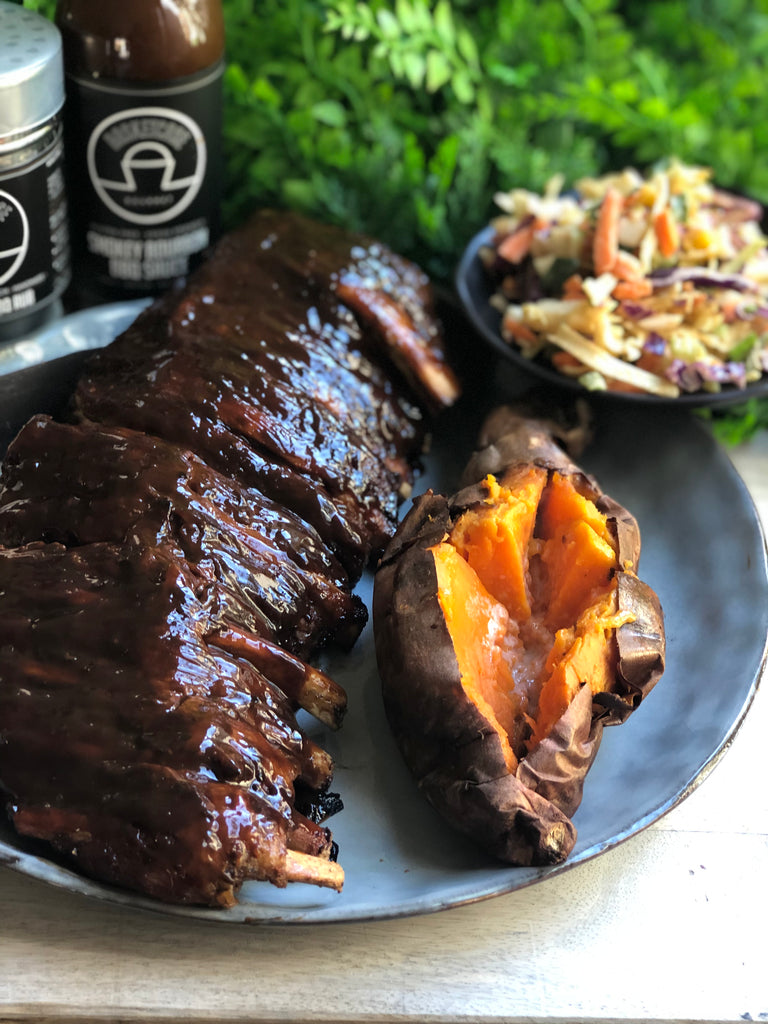 Smokey Bourbon BBQ Ribs – Basketcase Gourmet